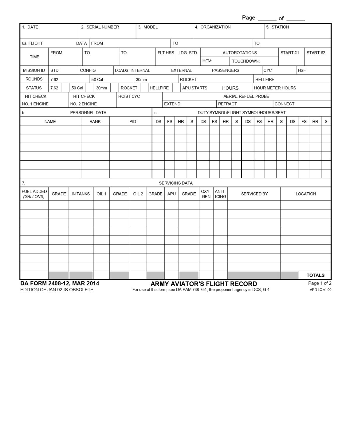 DA FORM 2408-12 Fillable - Army Pubs 2408-12 PDF | DA Forms 2025