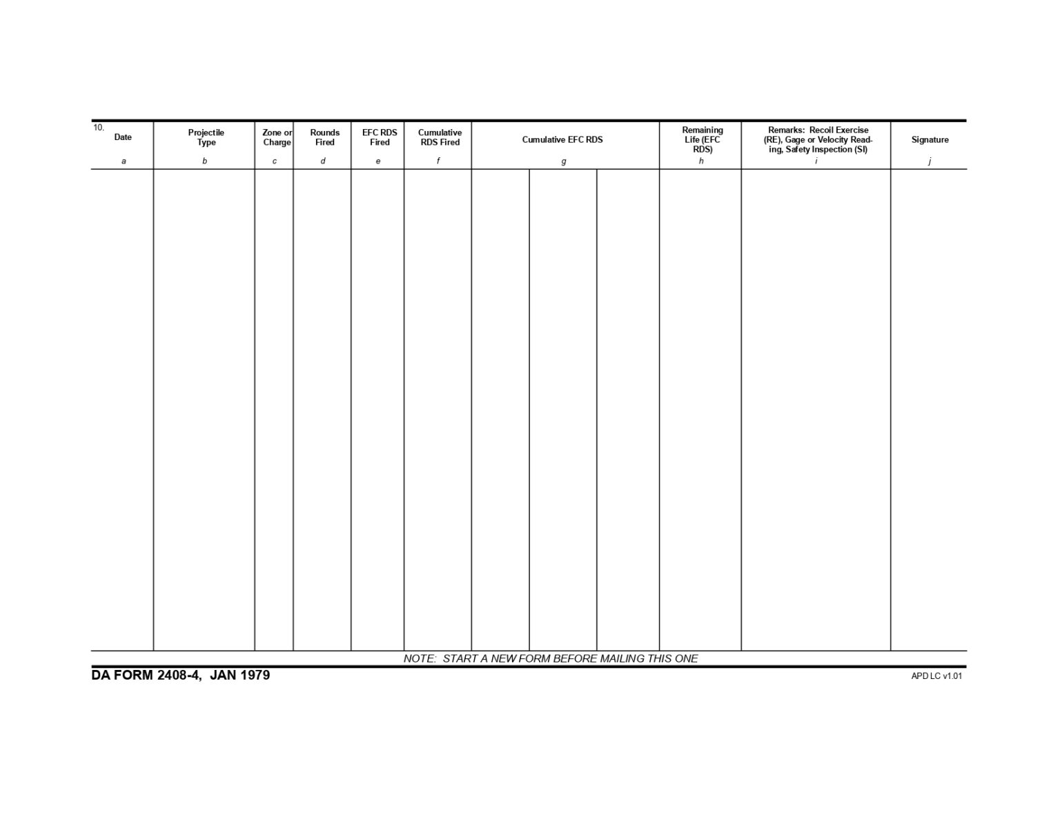 DA FORM 2408-4 Fillable - Army Pubs 2408-4 PDF | DA Forms 2025