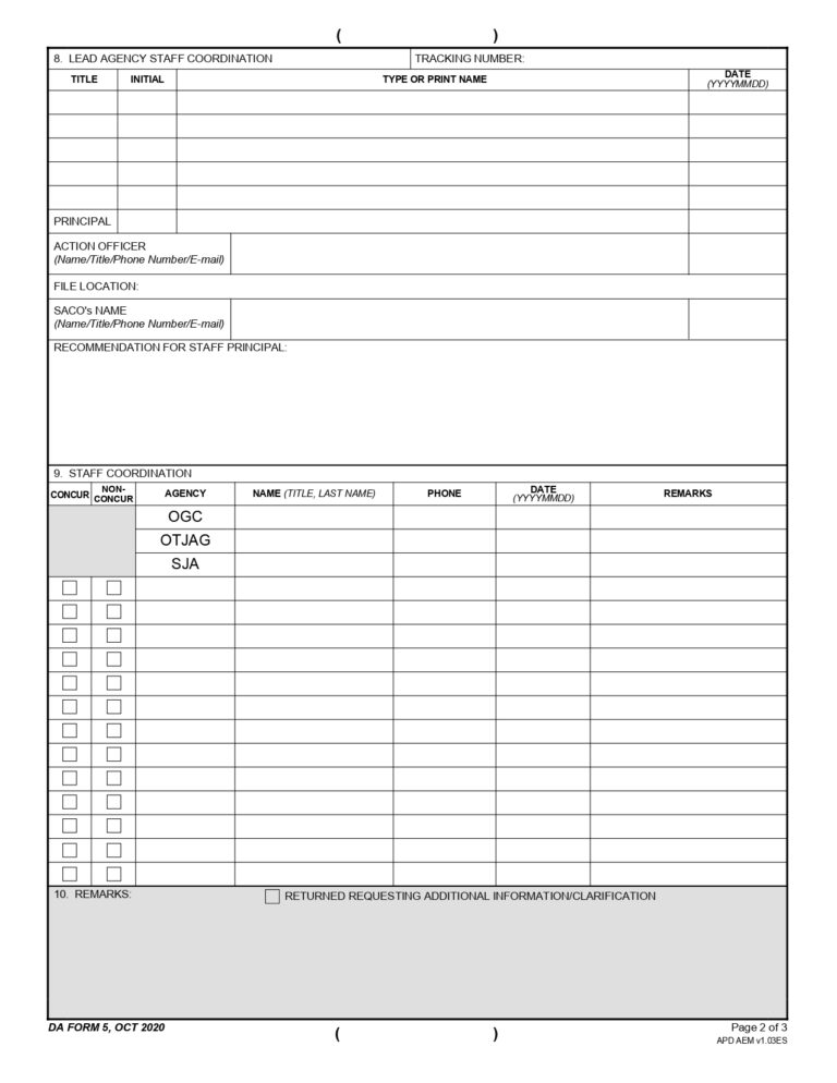 DA FORM 5 Fillable - Army Pubs 5 PDF | DA Forms 2025