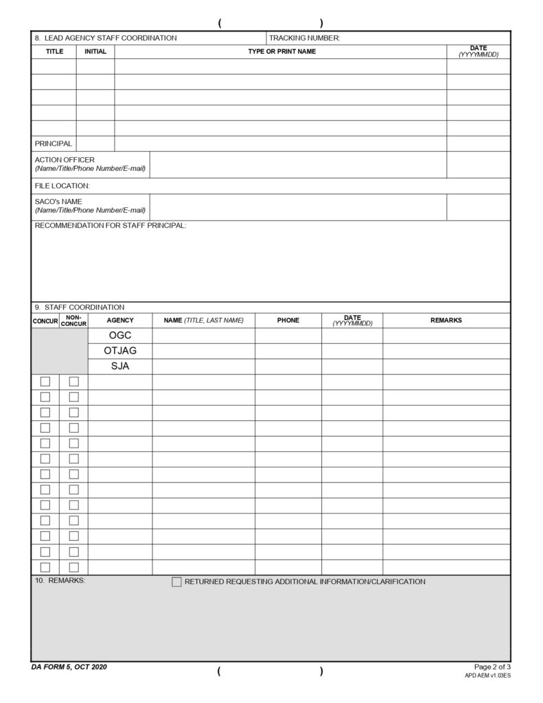 DA FORM 5 Fillable - Army Pubs 5 PDF | DA Forms 2025