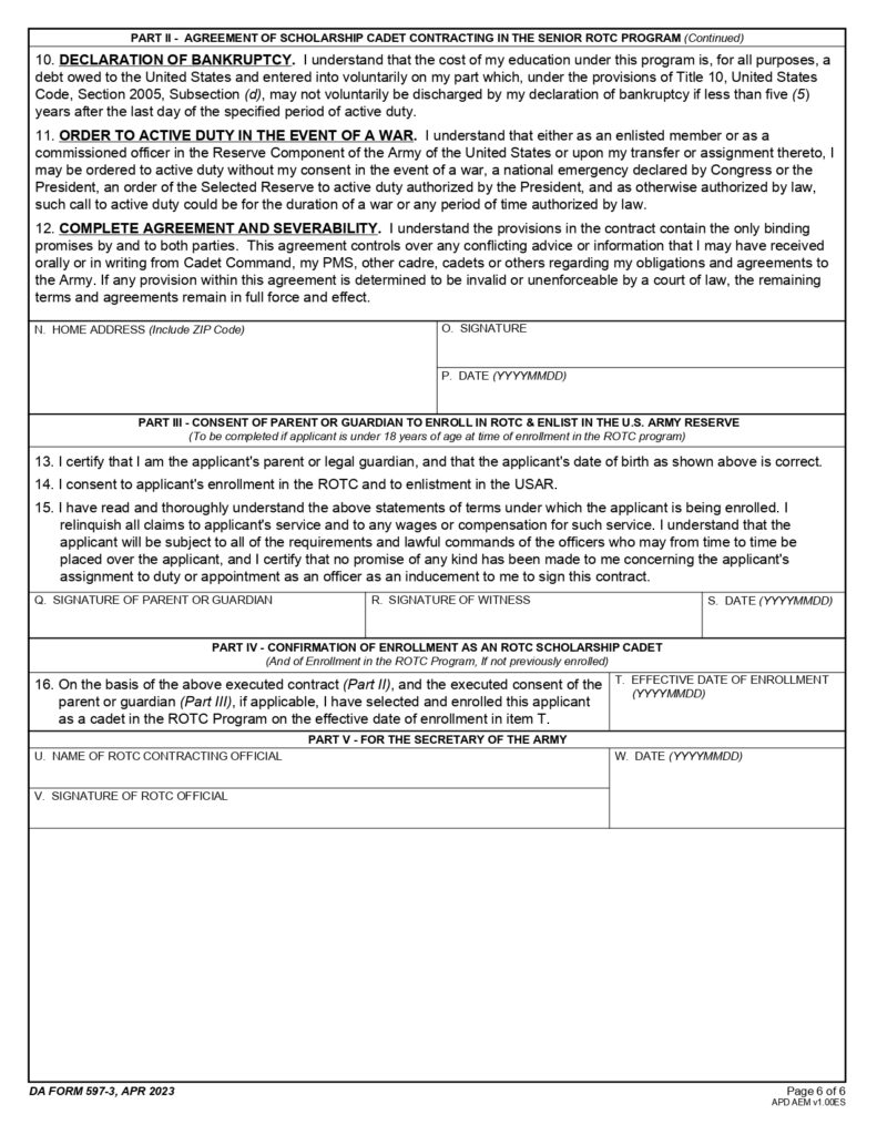 DA FORM 597-3 Fillable - Army Pubs 597-3 PDF | DA Forms 2025