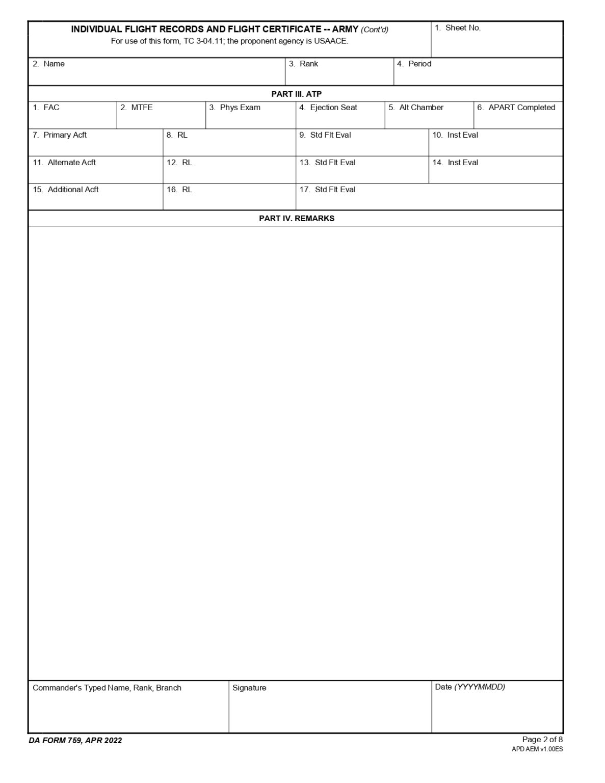 DA FORM 759 Fillable - Army Pubs 759 PDF | DA Forms 2025