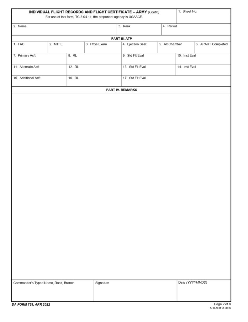 DA FORM 759 Fillable - Army Pubs 759 PDF | DA Forms 2025