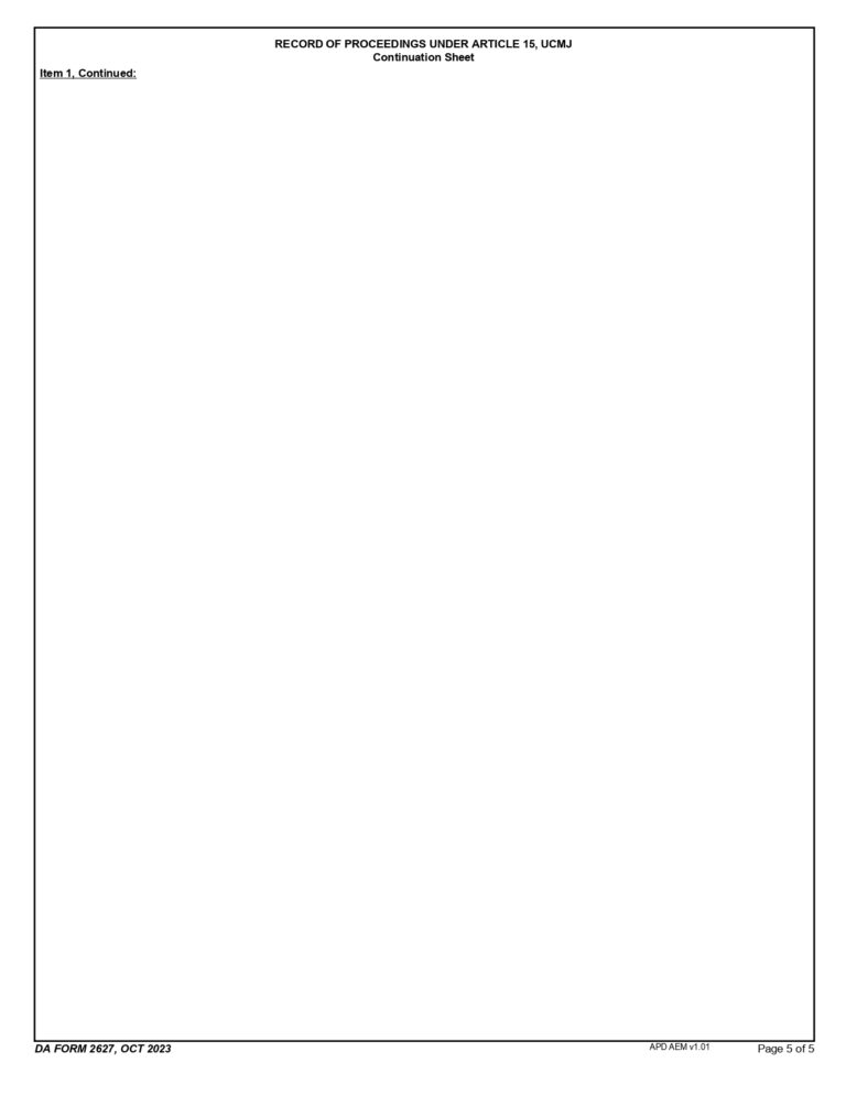 DA FORM 2627 Fillable - Army Pubs 2627 PDF | DA Forms 2025