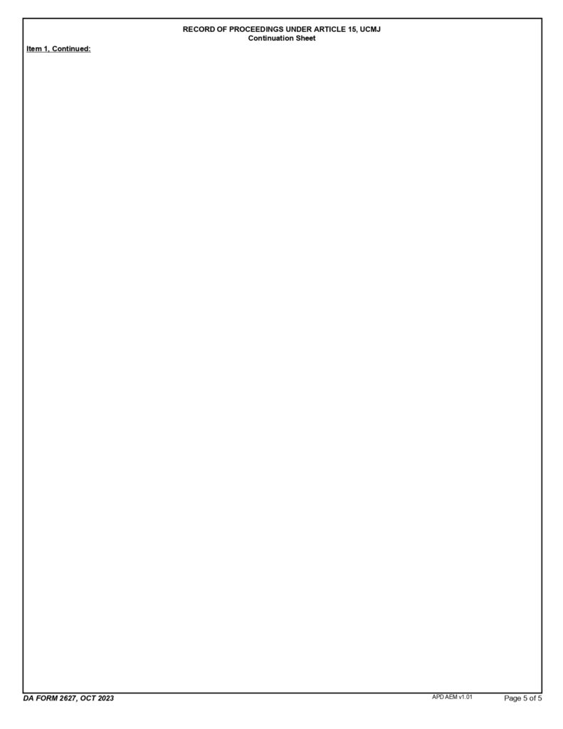 DA FORM 2627 Fillable - Army Pubs 2627 PDF | DA Forms 2025