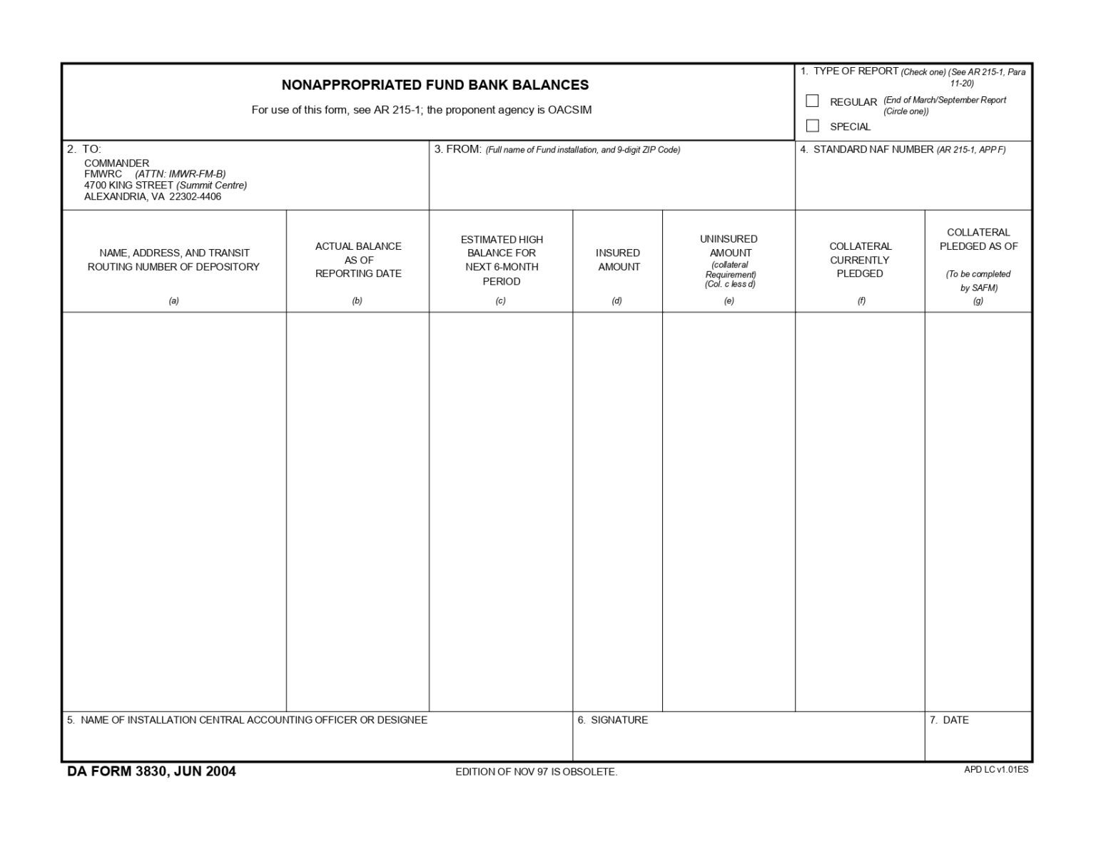 DA FORM 3830 Fillable - Army Pubs 3830 PDF | DA Forms 2024