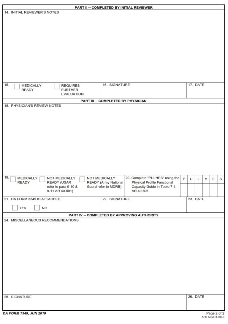 DA FORM 7349 Fillable - Army Pubs 7349 PDF | DA Forms 2024