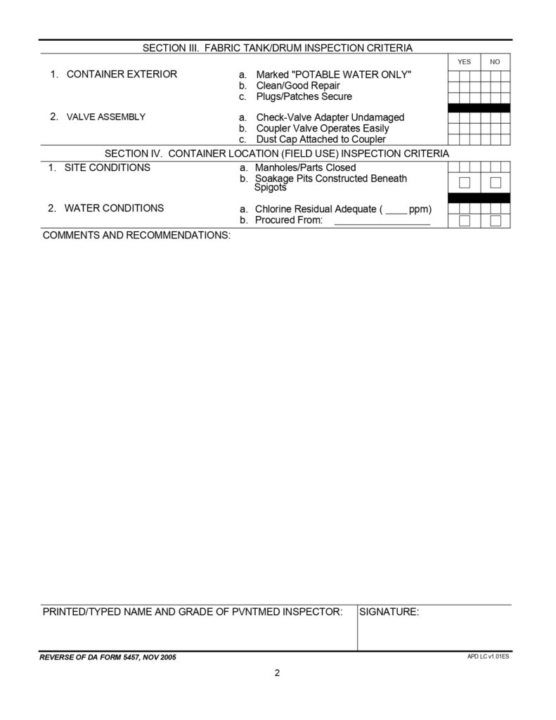 DA FORM 5457 Fillable - Army Pubs 5457 PDF | DA Forms 2025