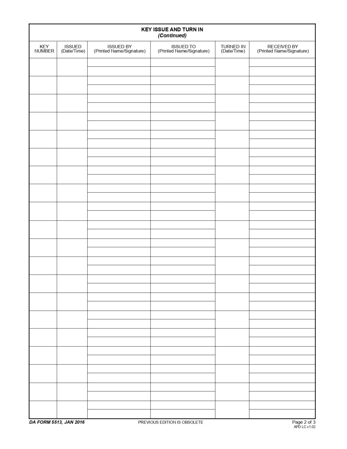 DA FORM 5513 Fillable - Army Pubs 5513 PDF | DA Forms 2025
