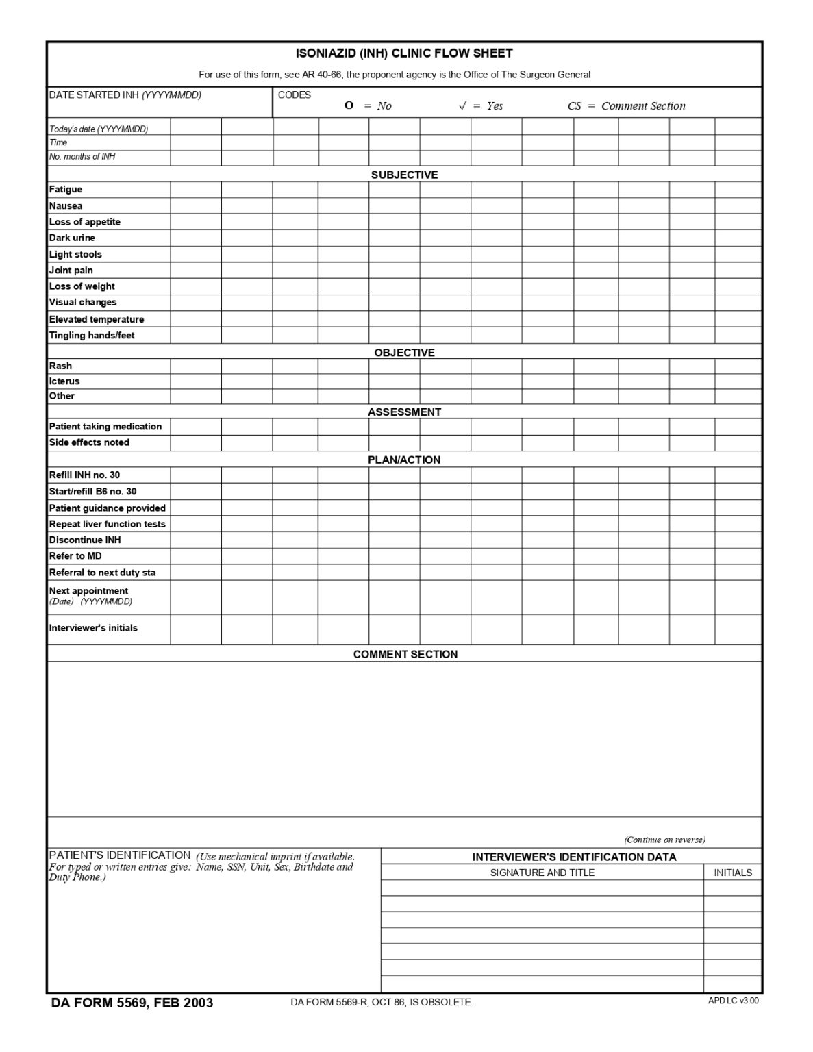 DA FORM 5569 Fillable - Army Pubs 5569 PDF | DA Forms 2026