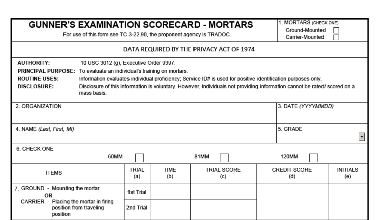 DA FORM 5964 Fillable - Army Pubs 5964 PDF | DA Forms 2025