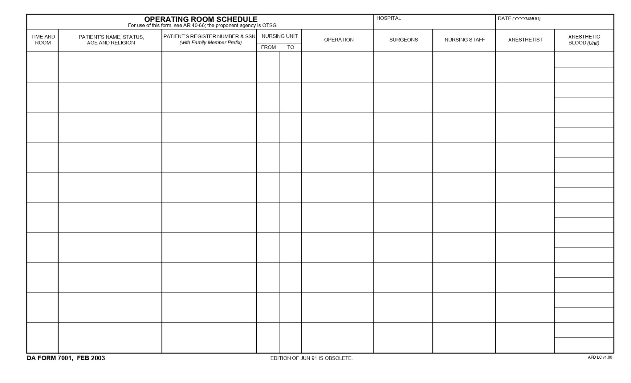 DA FORM 7001 Fillable - Army Pubs 7001 PDF | DA Forms 2024