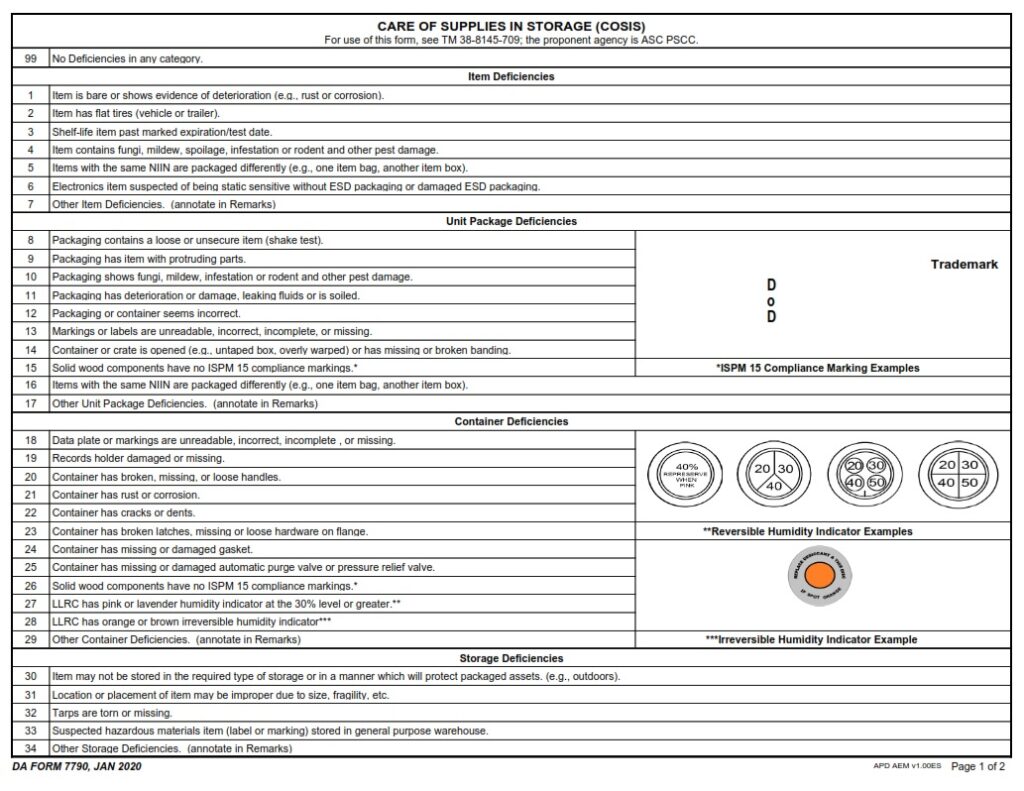 DA FORM 7790 Fillable - Army Pubs 7790 PDF | DA Forms 2026